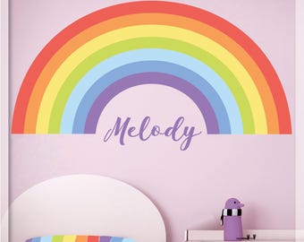Rainbow wall decal | Etsy