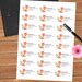 Joyful Fox 24 Return Address labels stickers