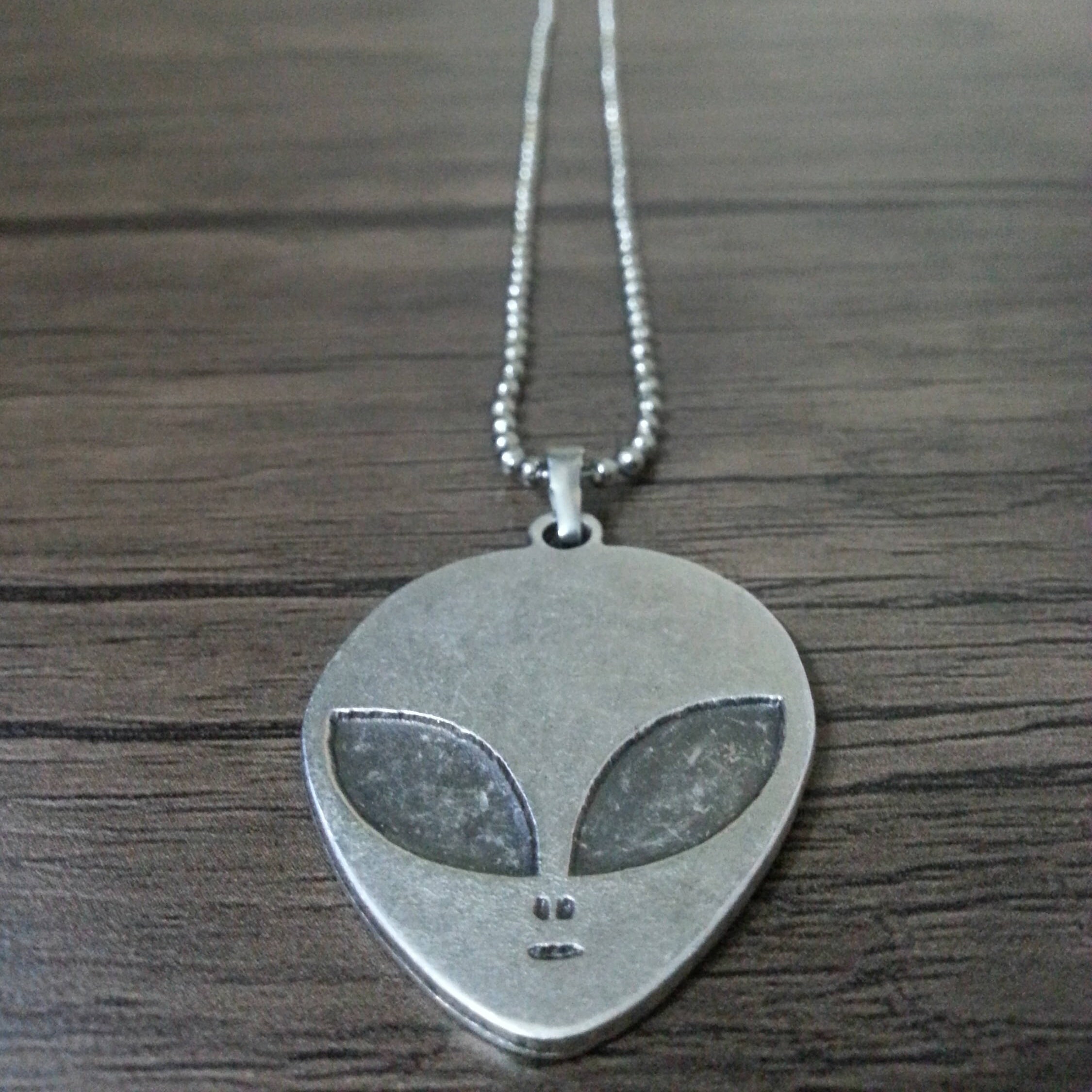 Alien Necklace 925 Silver Plated FREE Shipping