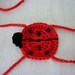 Crochet Sexy Ladybug Open Bra and thong erotic lingerie