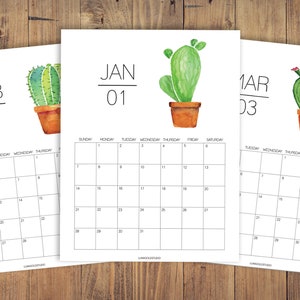 Cute calendar | Etsy