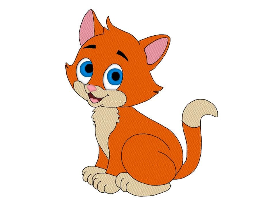 gatto macchina ricamo design per bambini, disegno di ricamo di ...