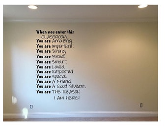 Classroom wall decal | Etsy