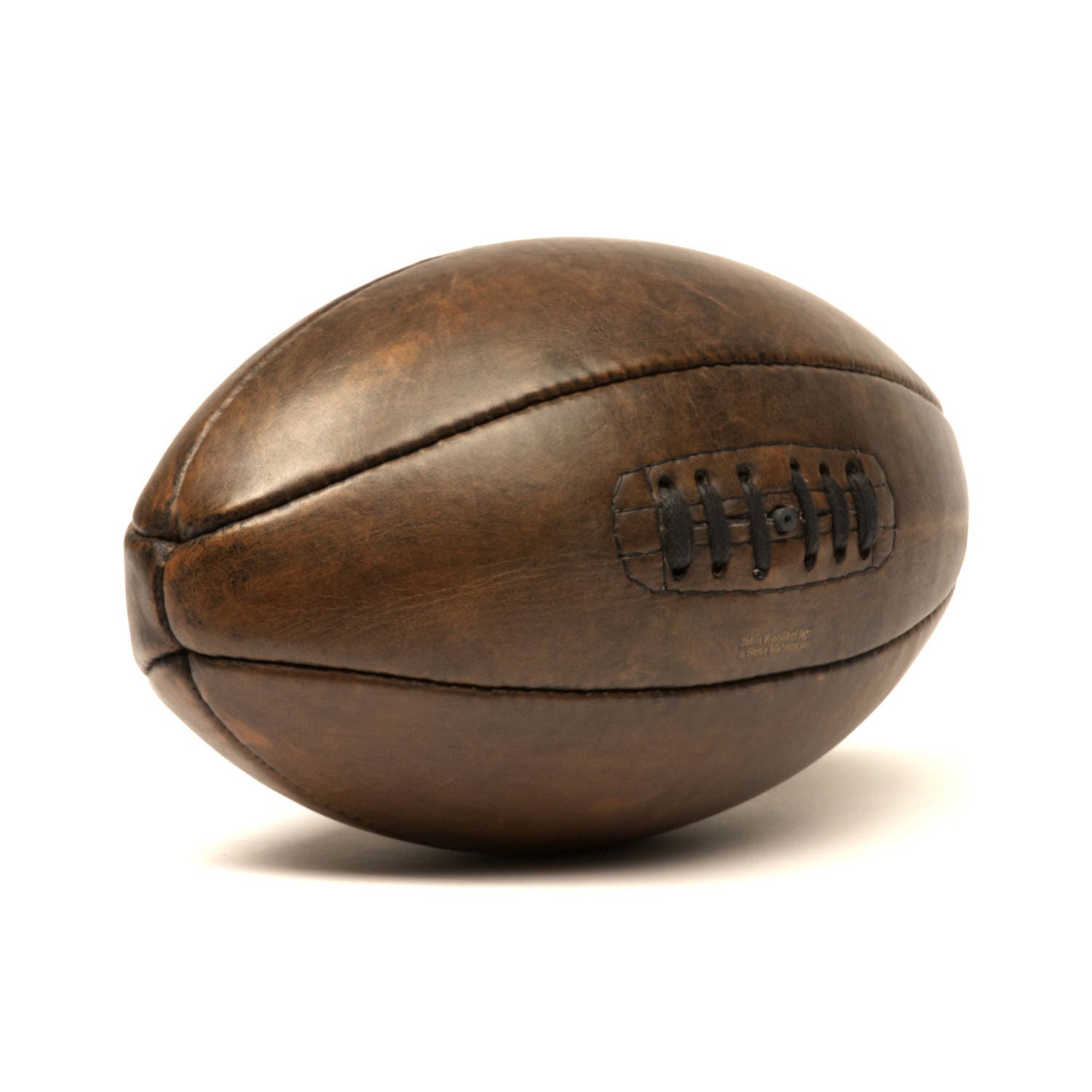 Ballon de rugby vintage en cuir années 1920