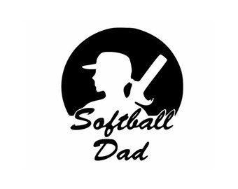 Softball decal | Etsy