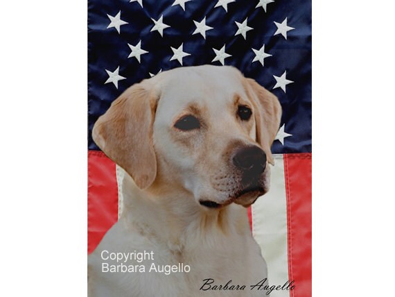 Yellow Lab Patriotic Flag Yellow Lab Gift Yellow Lab Flag