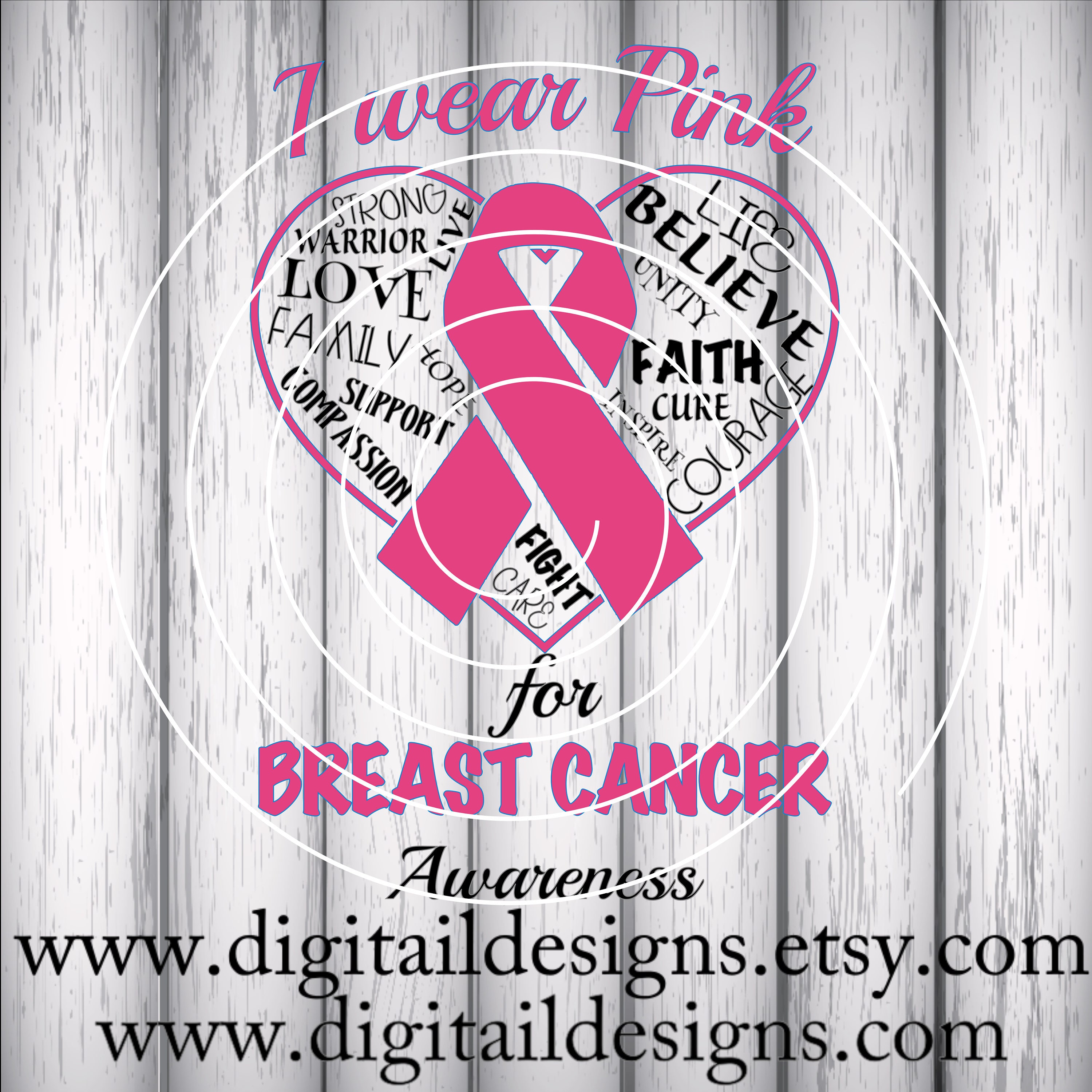 Breast Cancer Awareness Ribbon SVG png fcm eps dxf
