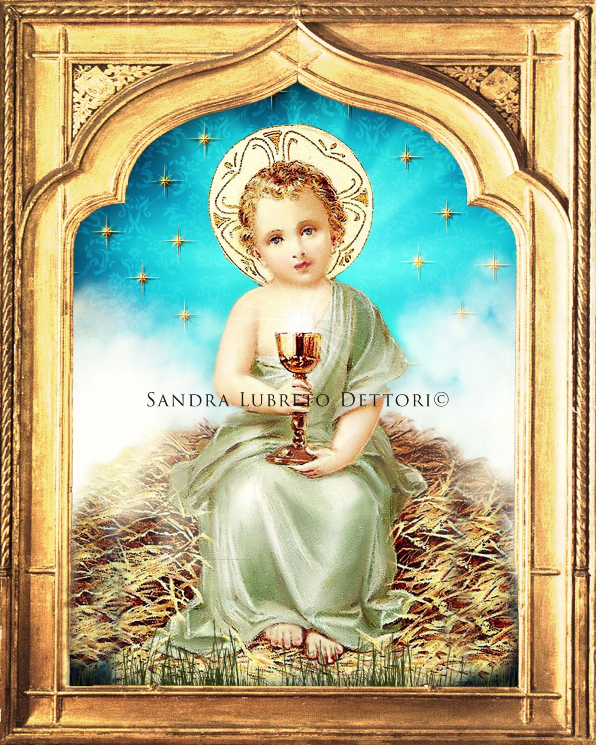 Infant Jesus Catholic Art Child Jesus Chalice Eucharist