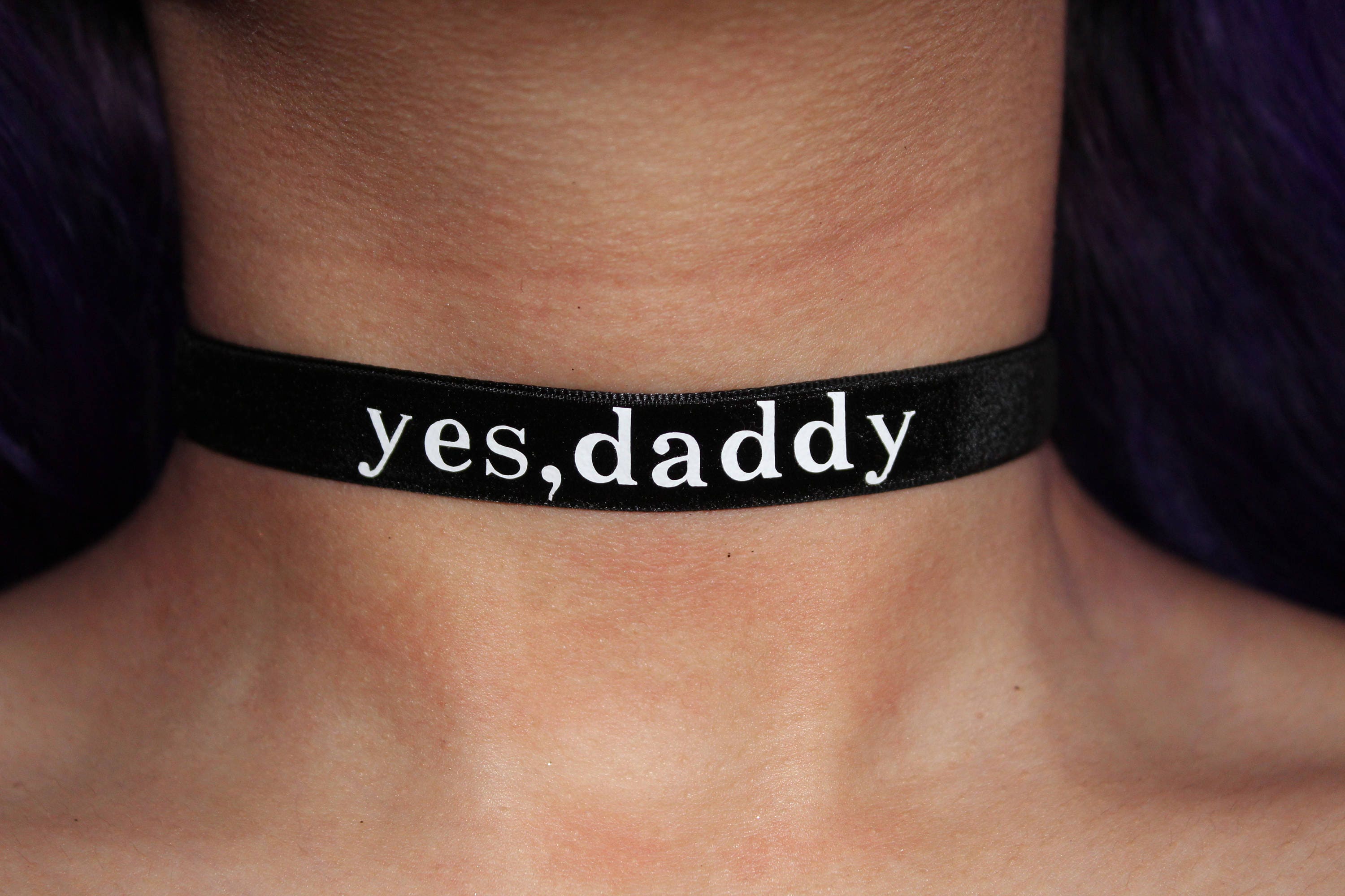Yes Daddy Black Choker Black Velvet Chokerbdsm Collarbdsm