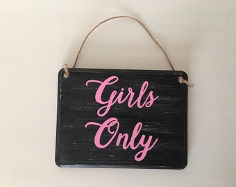 Girls only sign | Etsy