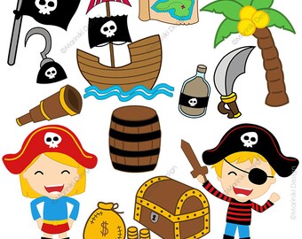 Cute pirate clipart | Etsy