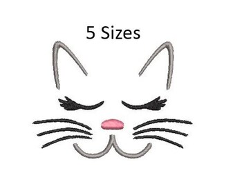 Cat embroidery | Etsy