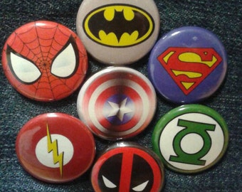 Superhero button | Etsy