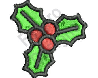 Holly embroidery | Etsy