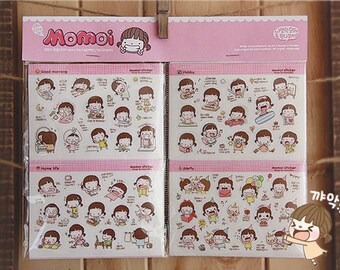 Momoi Sticker Ver 2 Korean Transparent Sticker Diary