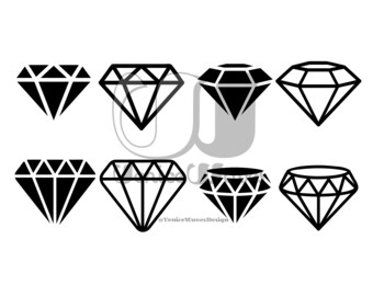 Diamond outline | Etsy