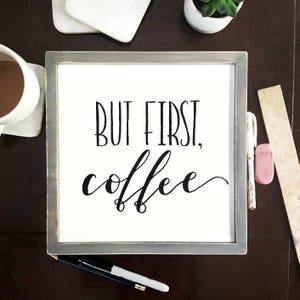 Wooden coffee sign | Etsy