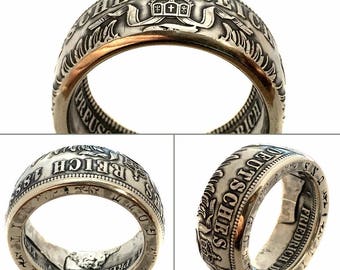 German Coin Ring Silver Germany 5 Marks Deutschland