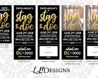 Stag and doe ticket | Etsy