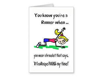 Funny marathon card | Etsy