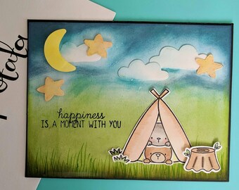 Camping card | Etsy