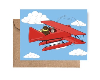 Airplane card | Etsy