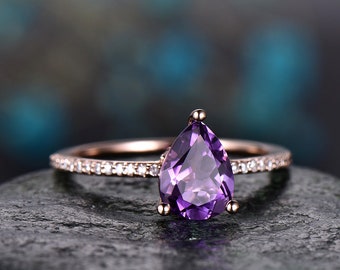 Amethyst engagement ring | Etsy