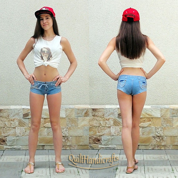 Stretch Denim Shorts Low Waist Shorts Denim Short Girl Summer