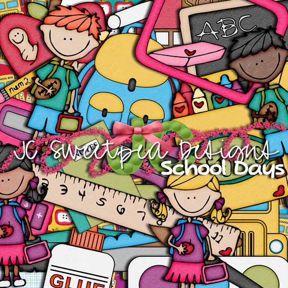 School Days Digital Scrapbooking Kit