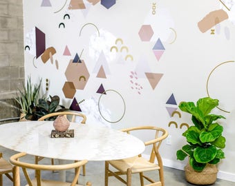 Abstract wall decal | Etsy