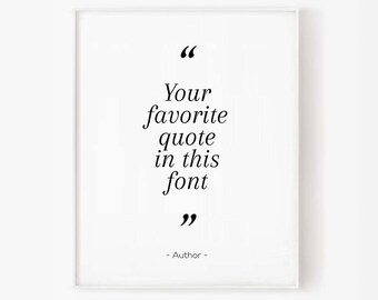 Custom quote print | Etsy