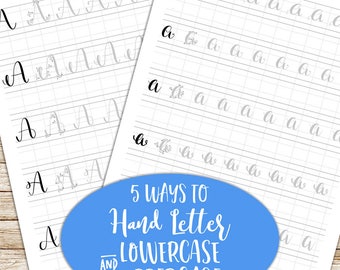 Hand Lettering Practice Sheets Modern Calligraphy Guide