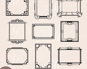 ART NOUVEAU HEADERS Clip Art: Digital Clipart Instant