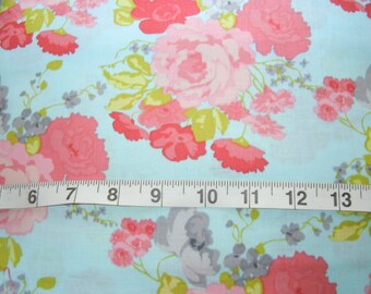 Cabbage rose fabric | Etsy