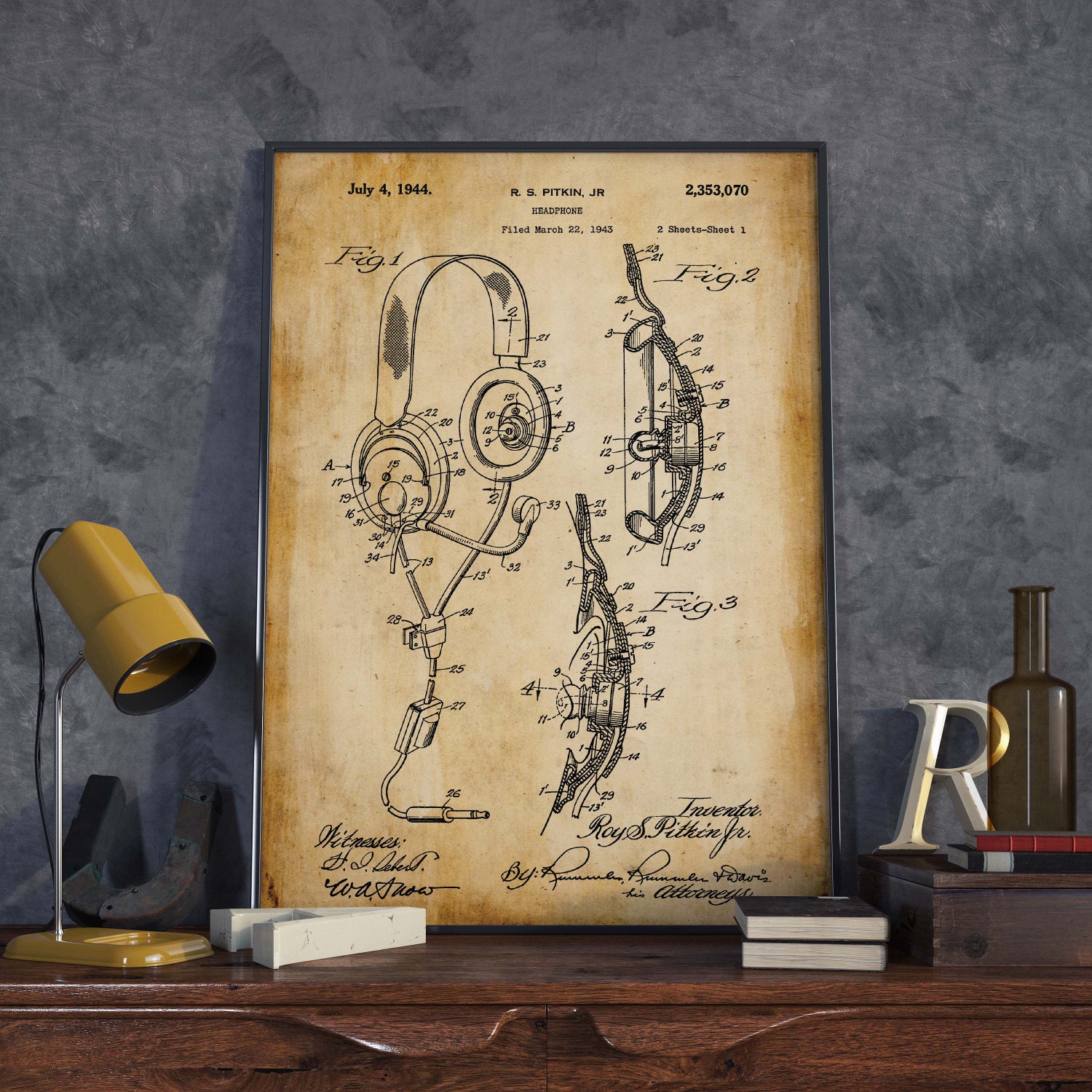 Headphones Poster Earpods Music Room Decor Dj Ts