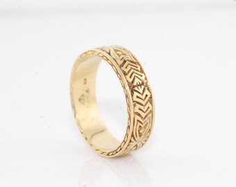 18k gold mens ring | Etsy