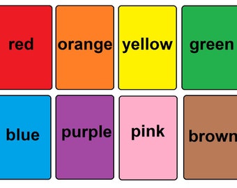 Color flashcards | Etsy
