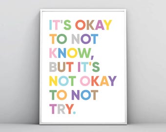 Not okay to not try | Etsy