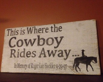 Cowboy memorial | Etsy