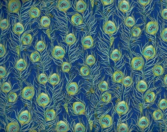 Peacock fabric | Etsy