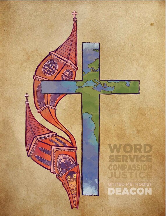 United Methodist Deacon Church & World Print