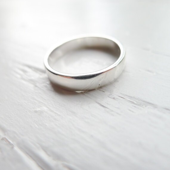 Sterling Silver Rings for Stamping 4mm Finger Ring Size 7