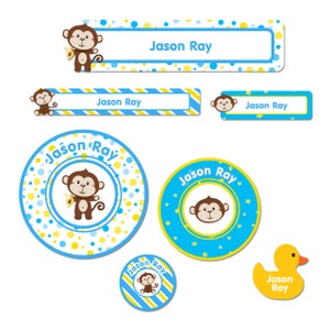 Monkey labels | Etsy