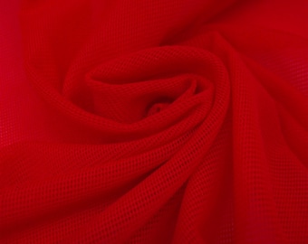 Red mesh fabric | Etsy