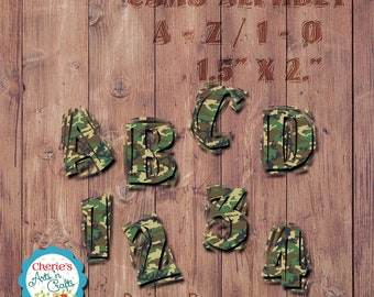 Camouflage letters | Etsy