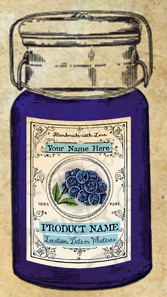 Blueberry Label Blueberries Canning Labels Download Blueberry