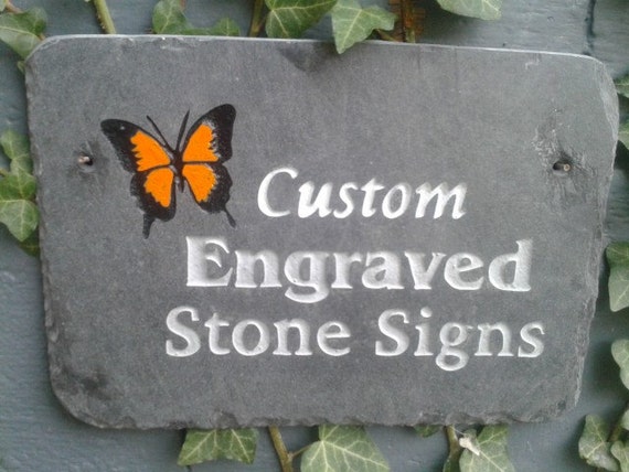 Custom Engraved Slate Signs