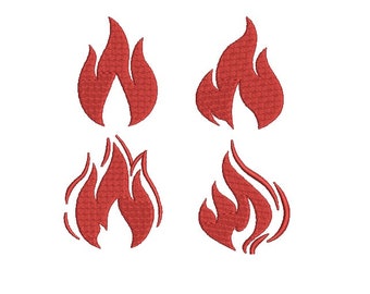 Flame embroidery | Etsy
