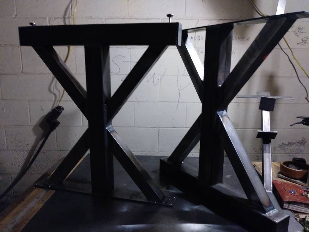 Metal Table Legs,Trestle Style Metal Legs,Industrial Table Legs,Very ...