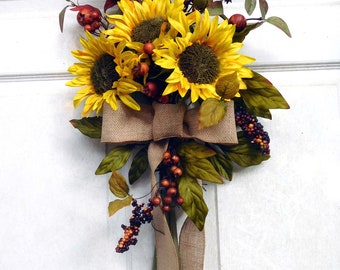 Sunflower swag | Etsy